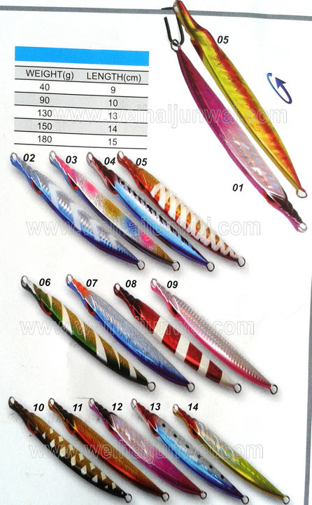 New design OEM 40g~180g lead metal jig fishing lure